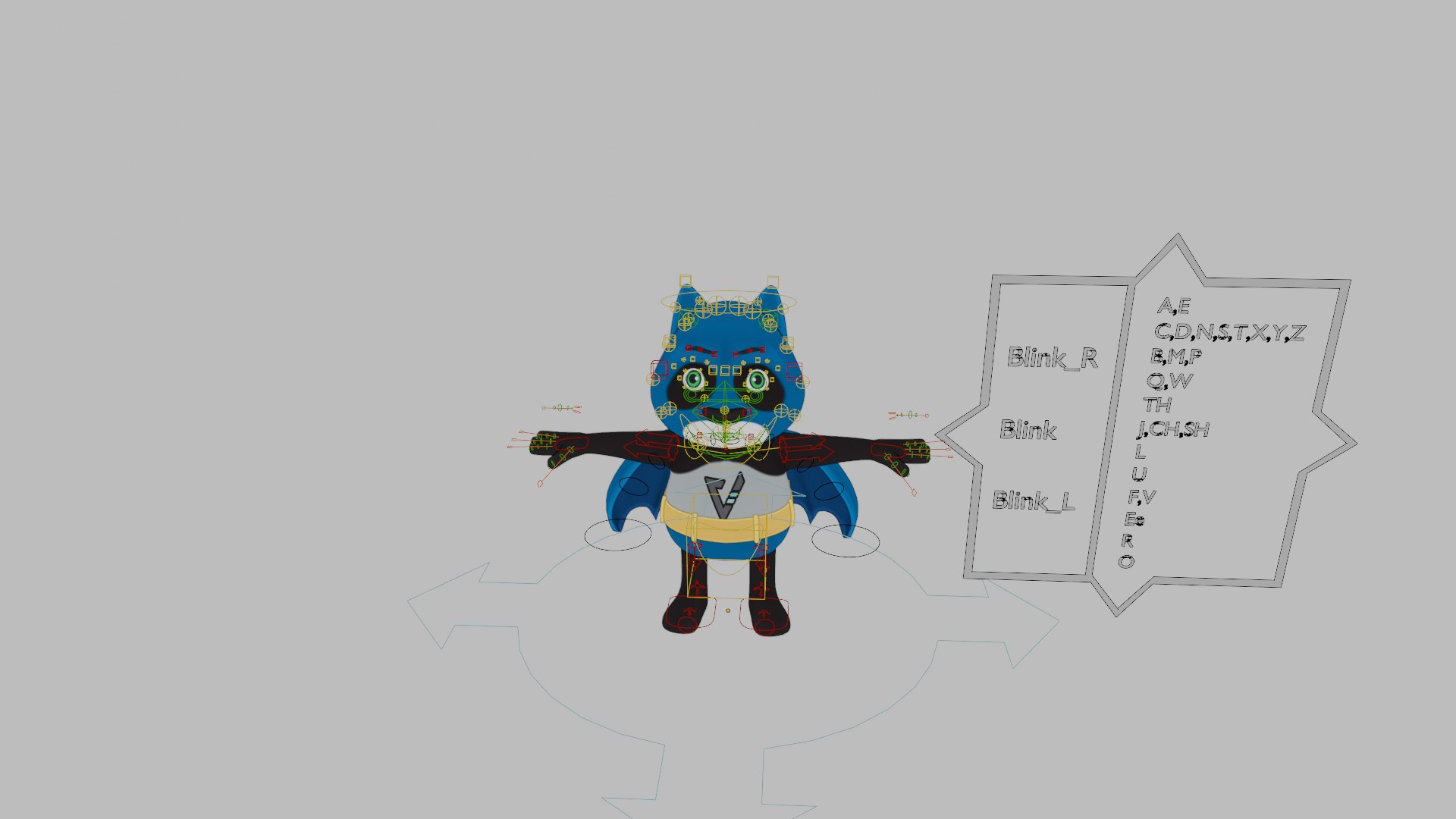 3D Asset - Cartoons - Bat - Panda - Rig 3D Model Model - TurboSquid 2282399