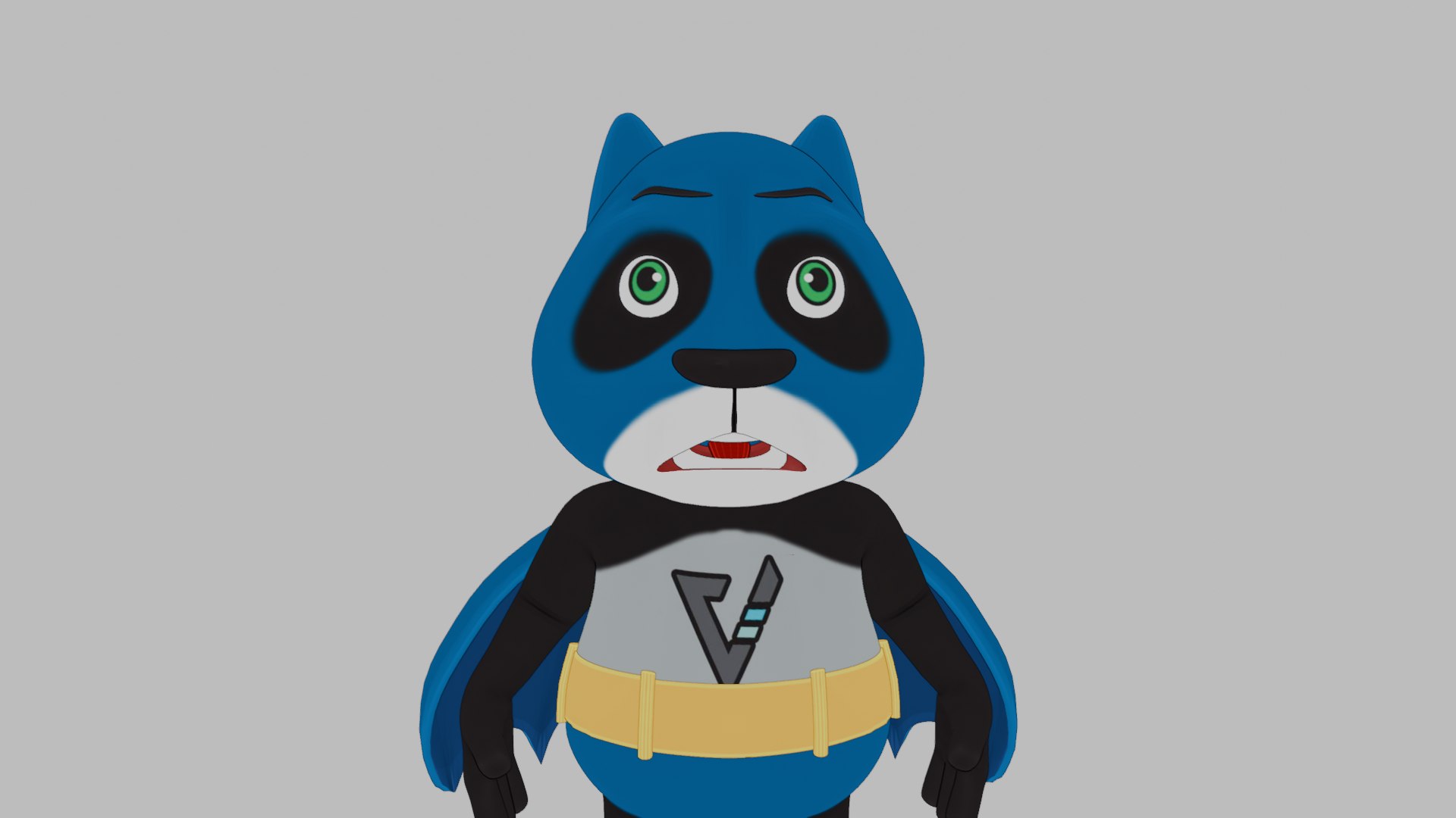 3D Asset - Cartoons - Bat - Panda - Rig 3D Model Model - TurboSquid 2282399