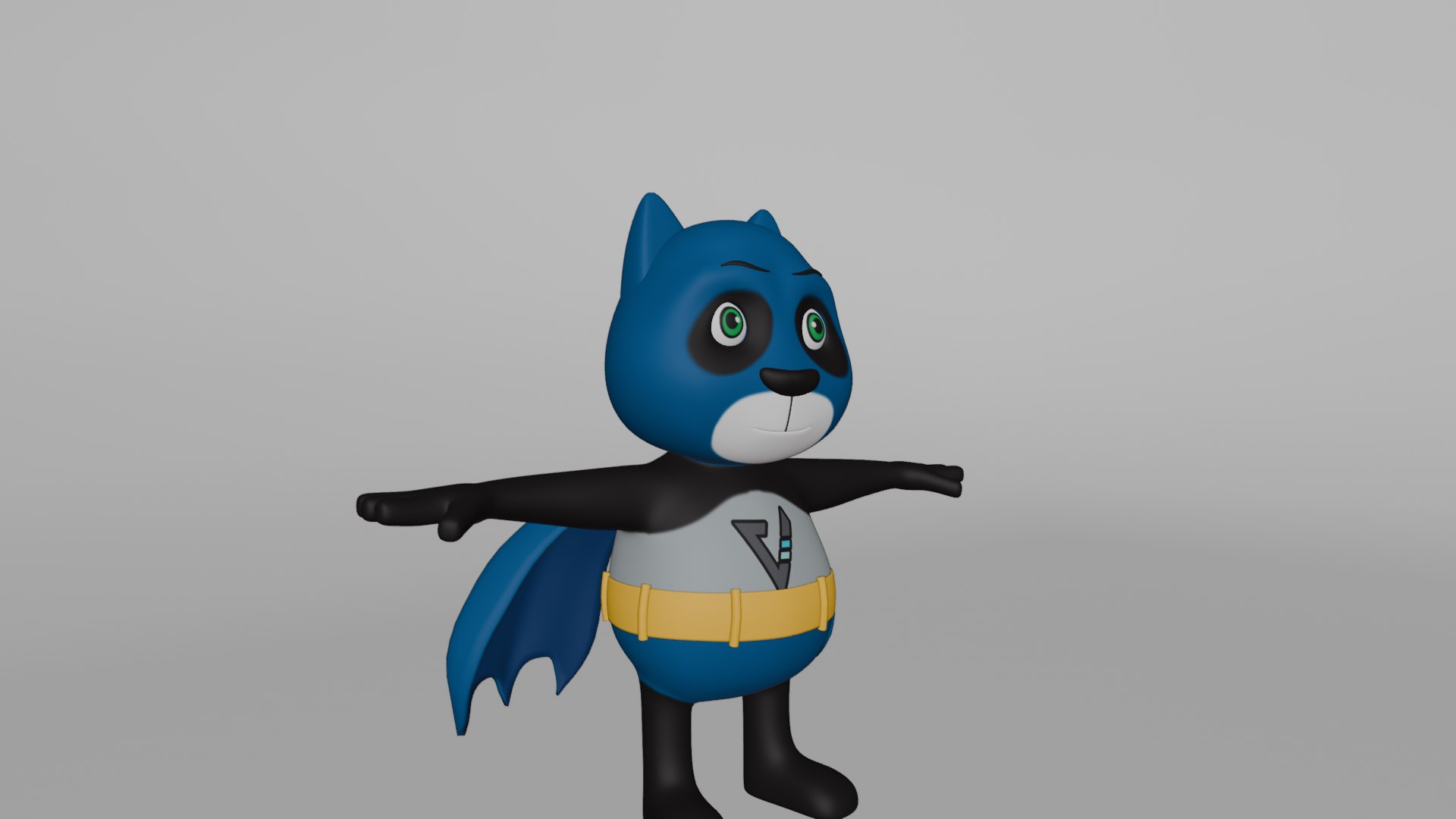 3D Asset - Cartoons - Bat - Panda - Rig 3D Model Model - TurboSquid 2282399