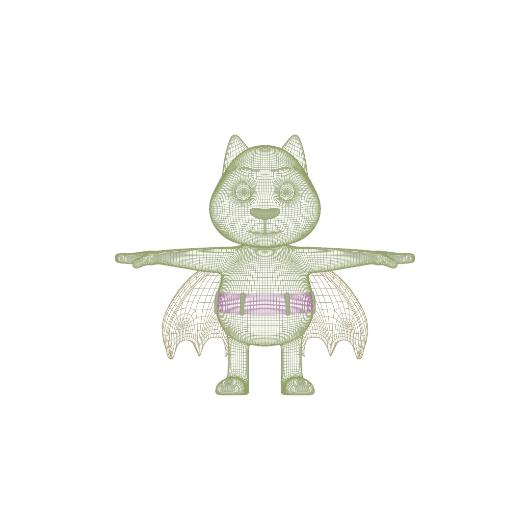 3D Asset - Cartoons - Bat - Panda - Rig 3D Model Model - TurboSquid 2282399