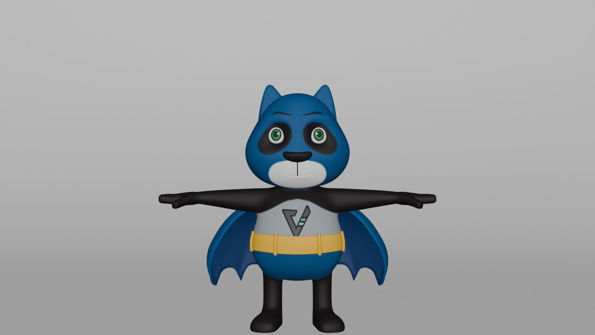 3D Asset - Cartoons - Bat - Panda - Rig 3D Model Model - TurboSquid 2282399