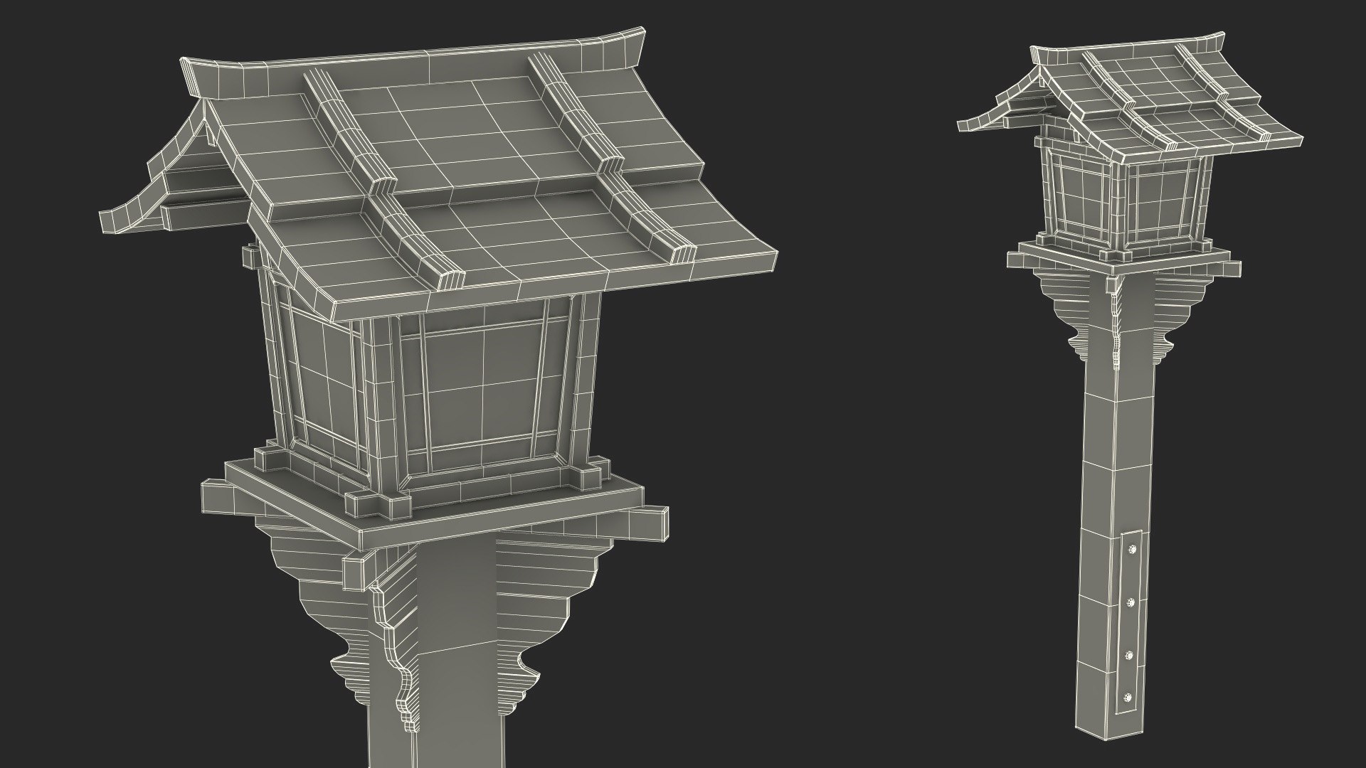 3D Traditional Japanese Lantern Old Model - TurboSquid 2310817