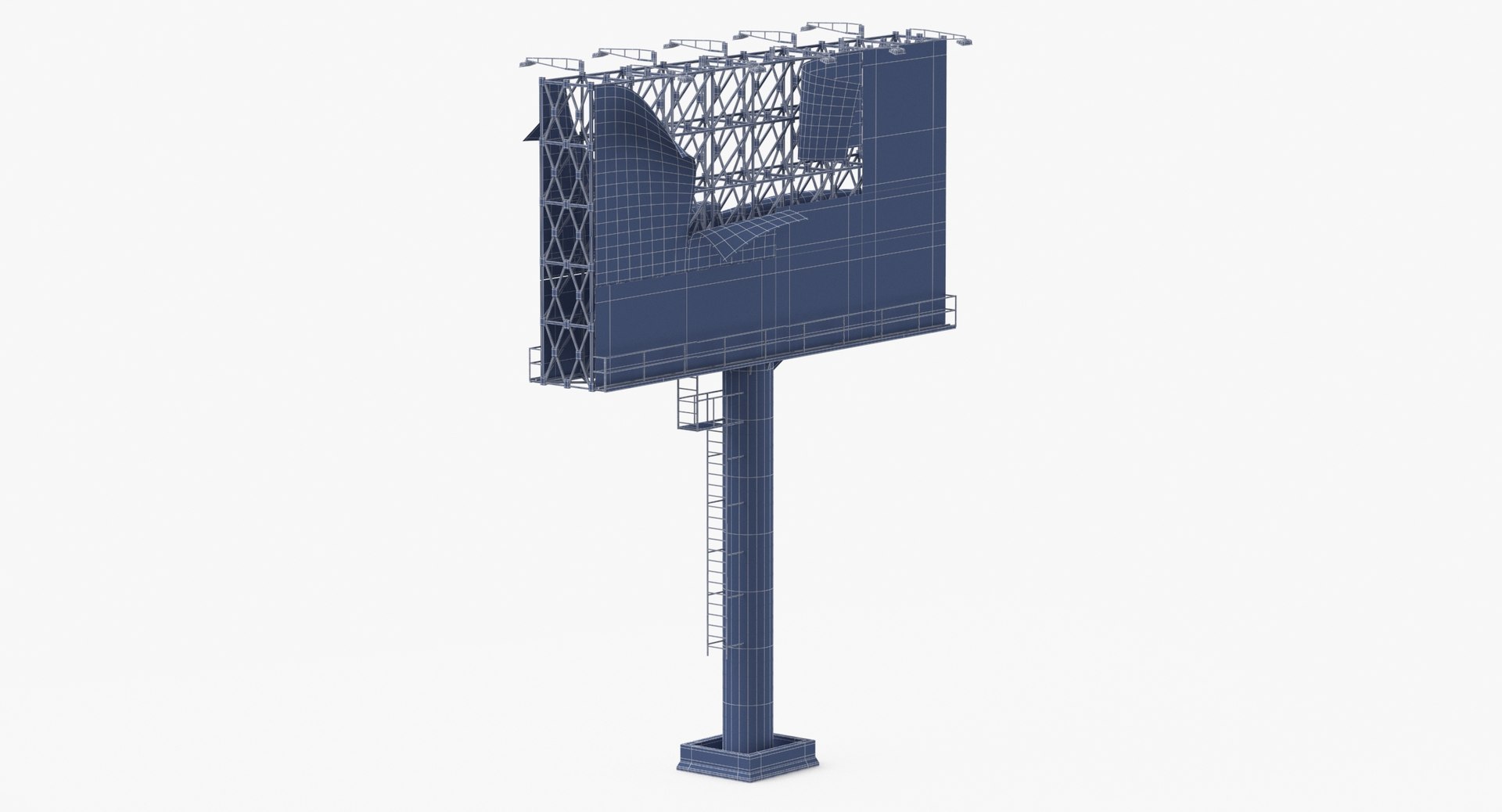 3D Regular Billboard 03 Damaged model - TurboSquid 1893532