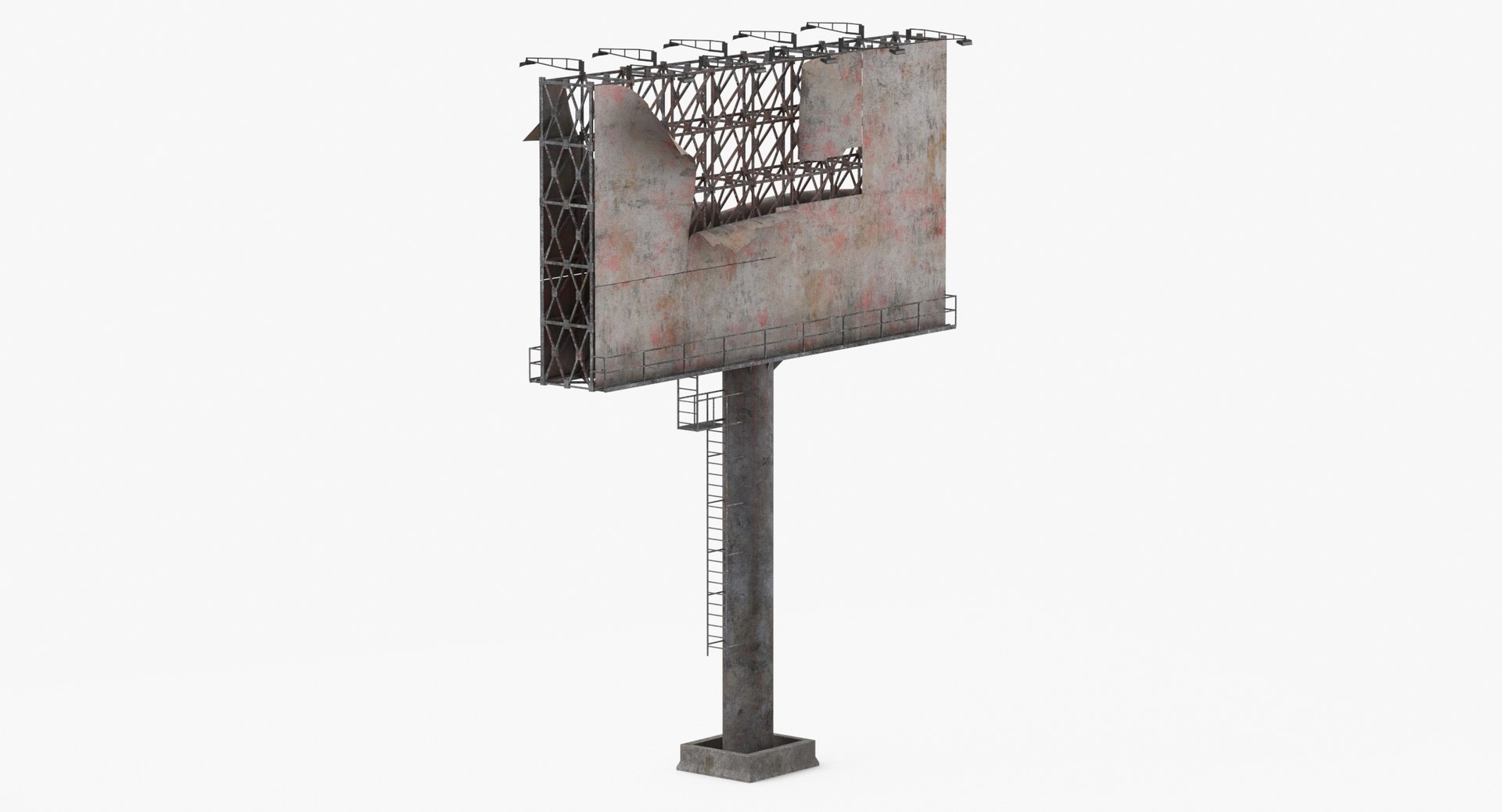 3D Regular Billboard 03 Damaged model - TurboSquid 1893532