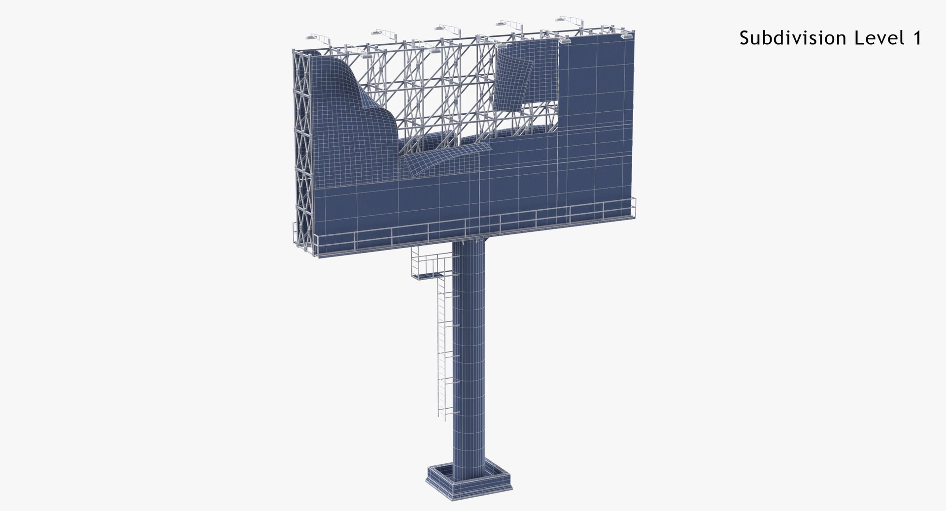 3D Regular Billboard 03 Damaged model - TurboSquid 1893532
