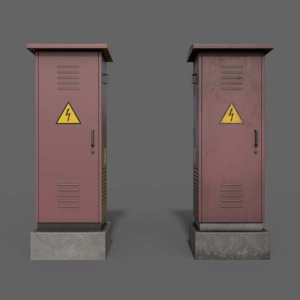 PBR Electric Box Red V2 3D model - TurboSquid 1767673