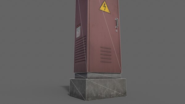PBR Electric Box Red V2 3D model - TurboSquid 1767673