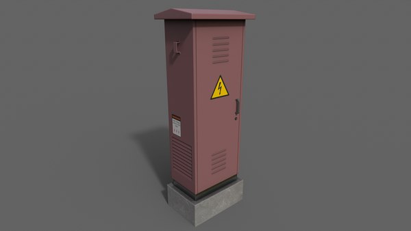 PBR Electric Box Red V2 3D model - TurboSquid 1767673