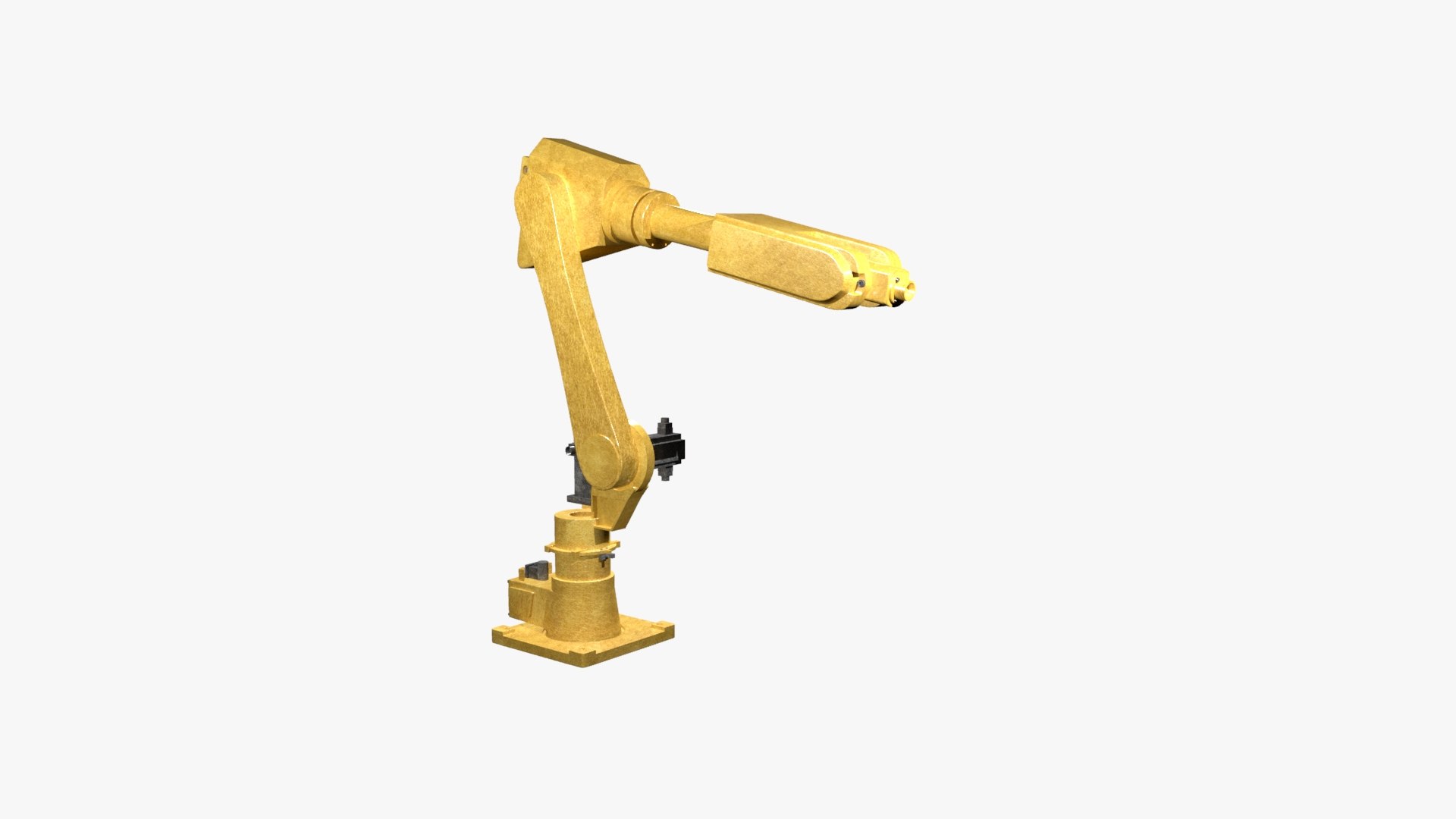 3D model Gold mechanical industrial robotic arm - TurboSquid 1741975