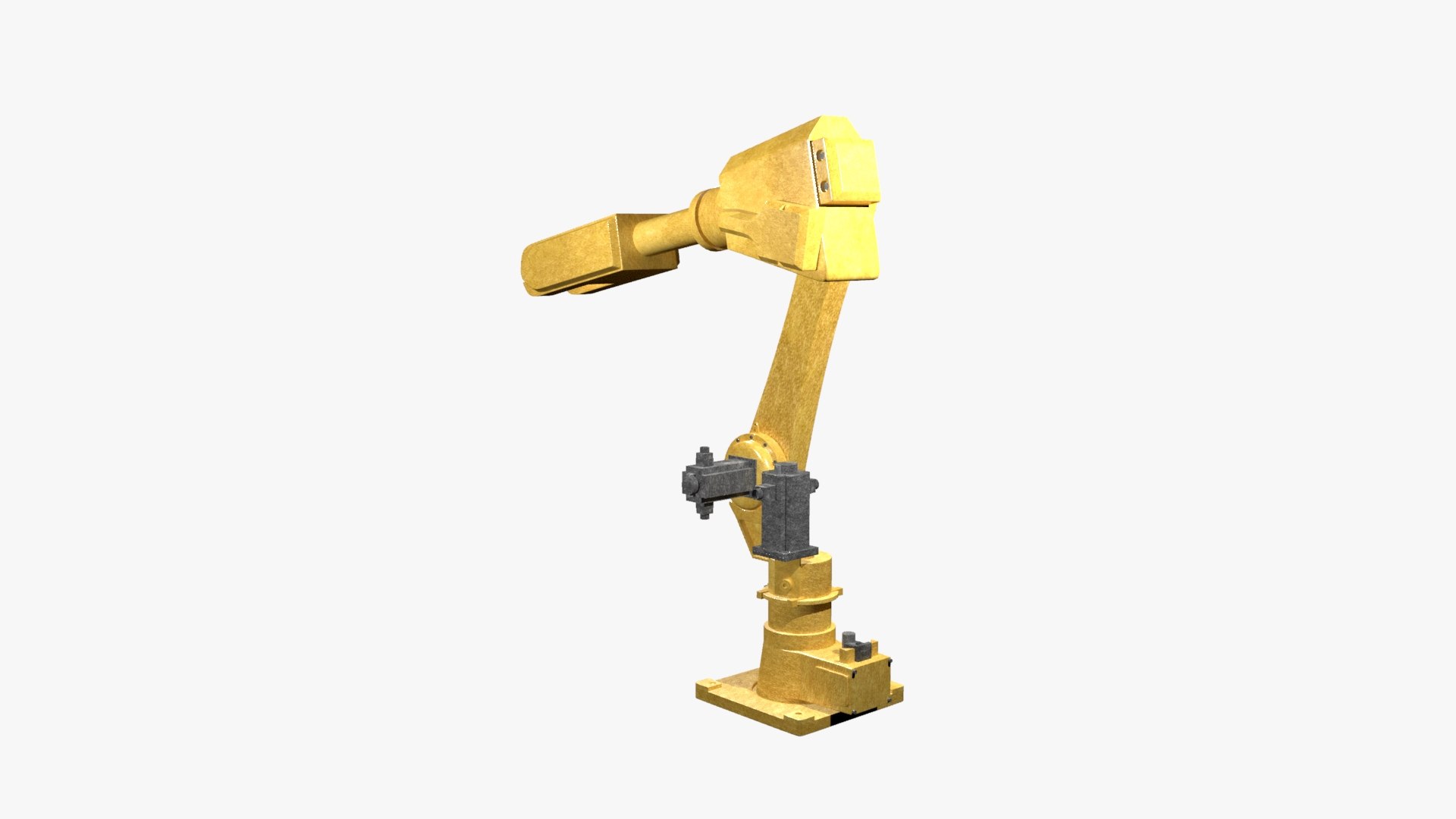 3D model Gold mechanical industrial robotic arm - TurboSquid 1741975