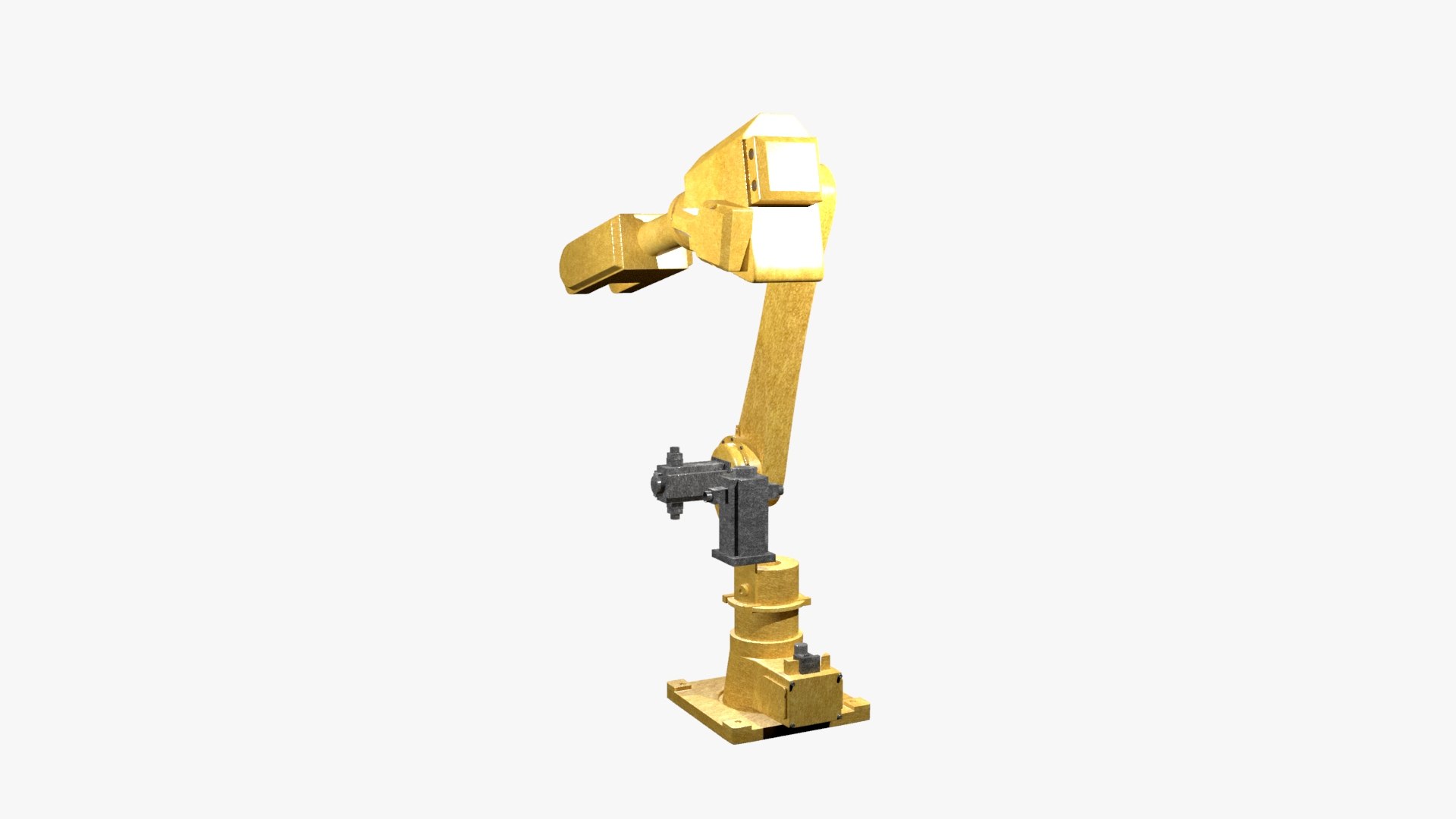 3D model Gold mechanical industrial robotic arm - TurboSquid 1741975