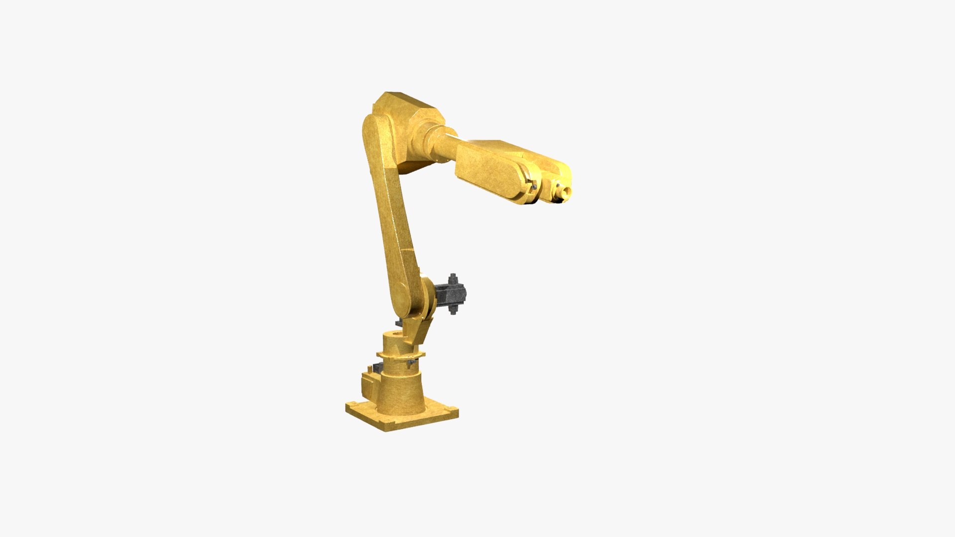 3D model Gold mechanical industrial robotic arm - TurboSquid 1741975