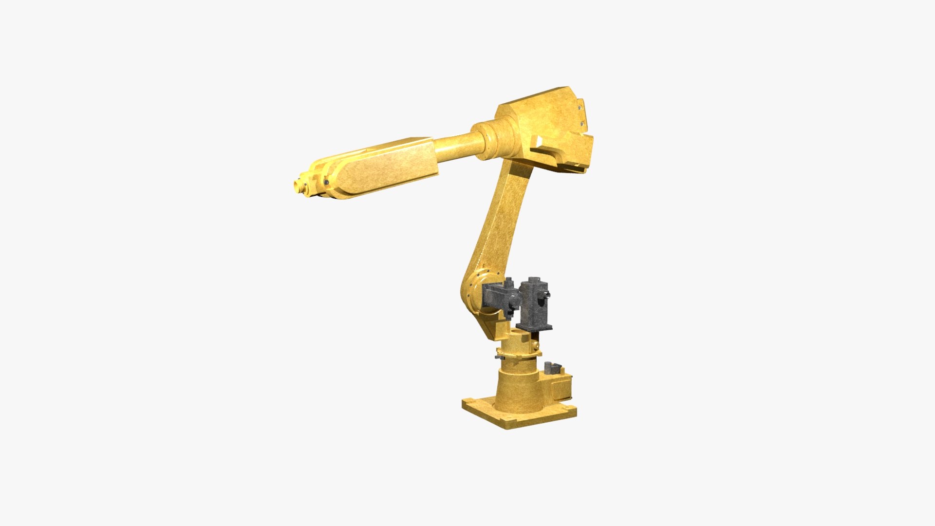 3D model Gold mechanical industrial robotic arm - TurboSquid 1741975
