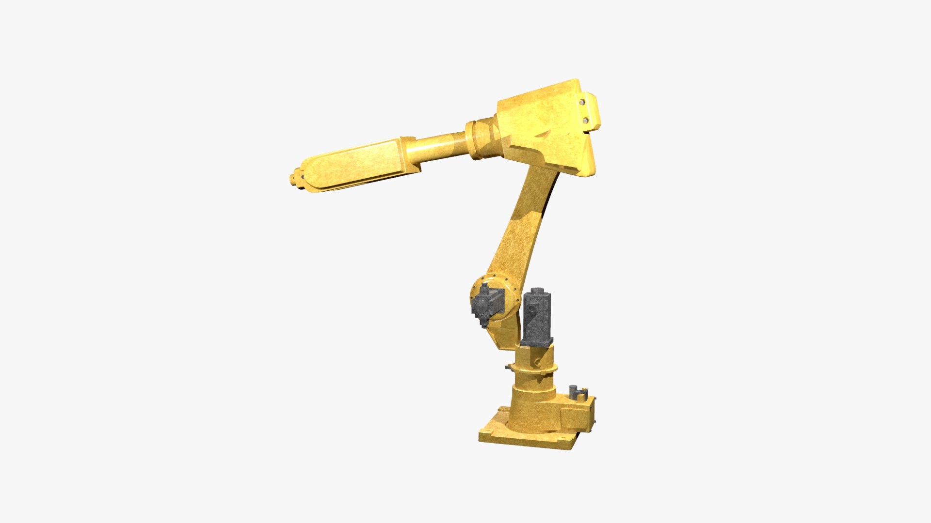 3D model Gold mechanical industrial robotic arm - TurboSquid 1741975