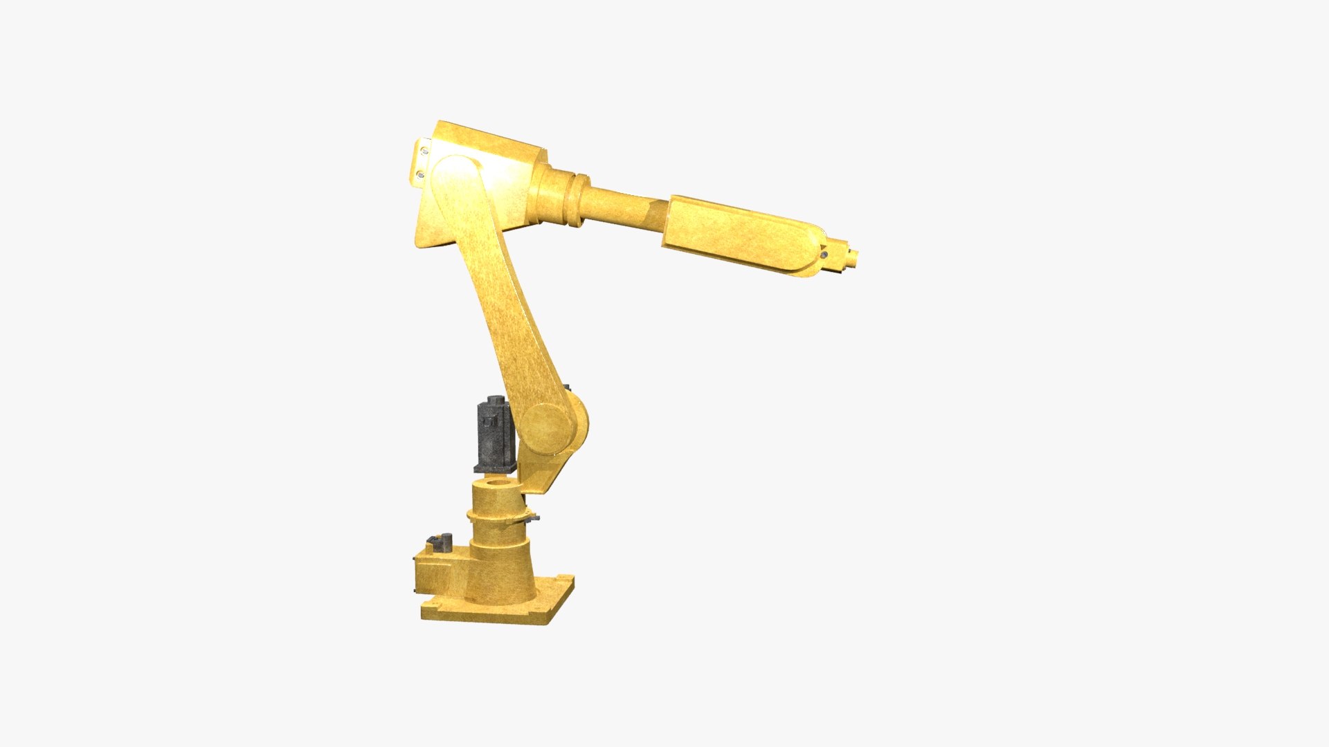 3D model Gold mechanical industrial robotic arm - TurboSquid 1741975