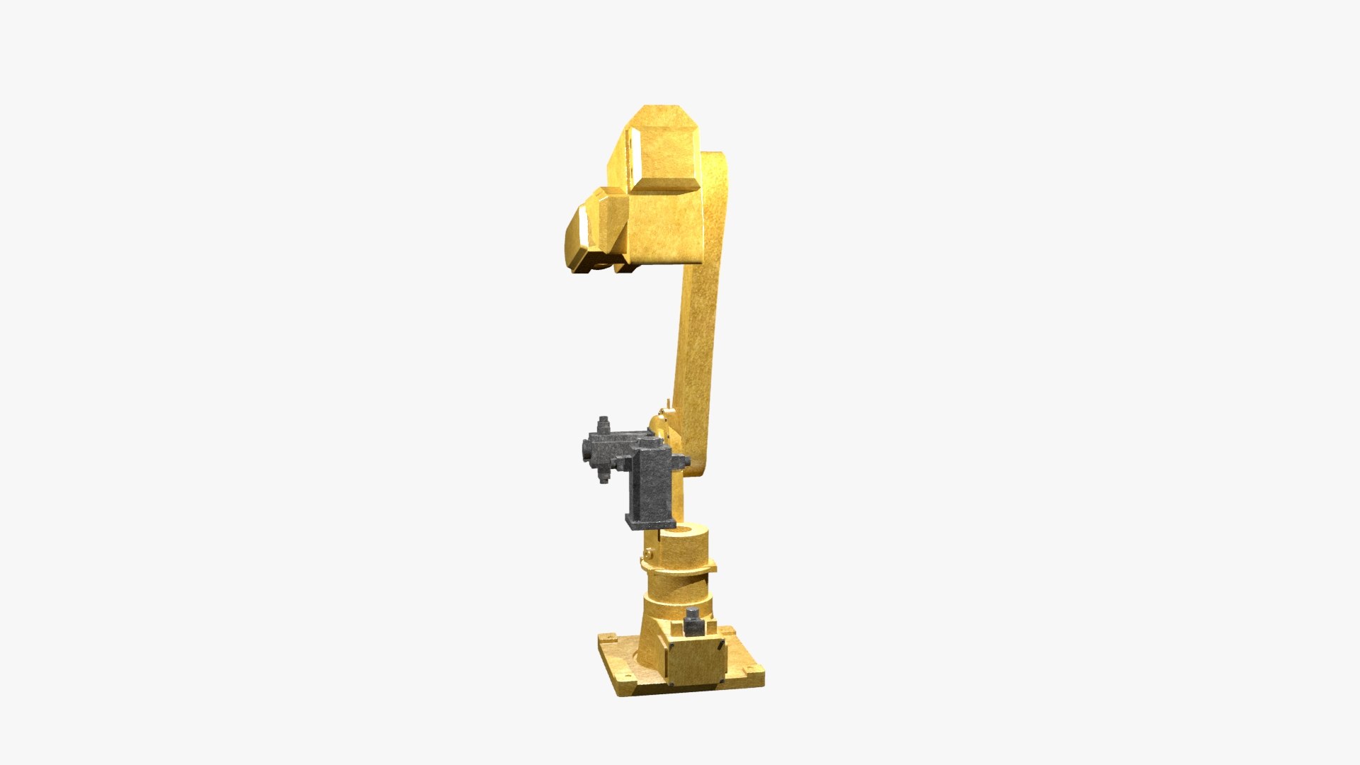 3D model Gold mechanical industrial robotic arm - TurboSquid 1741975