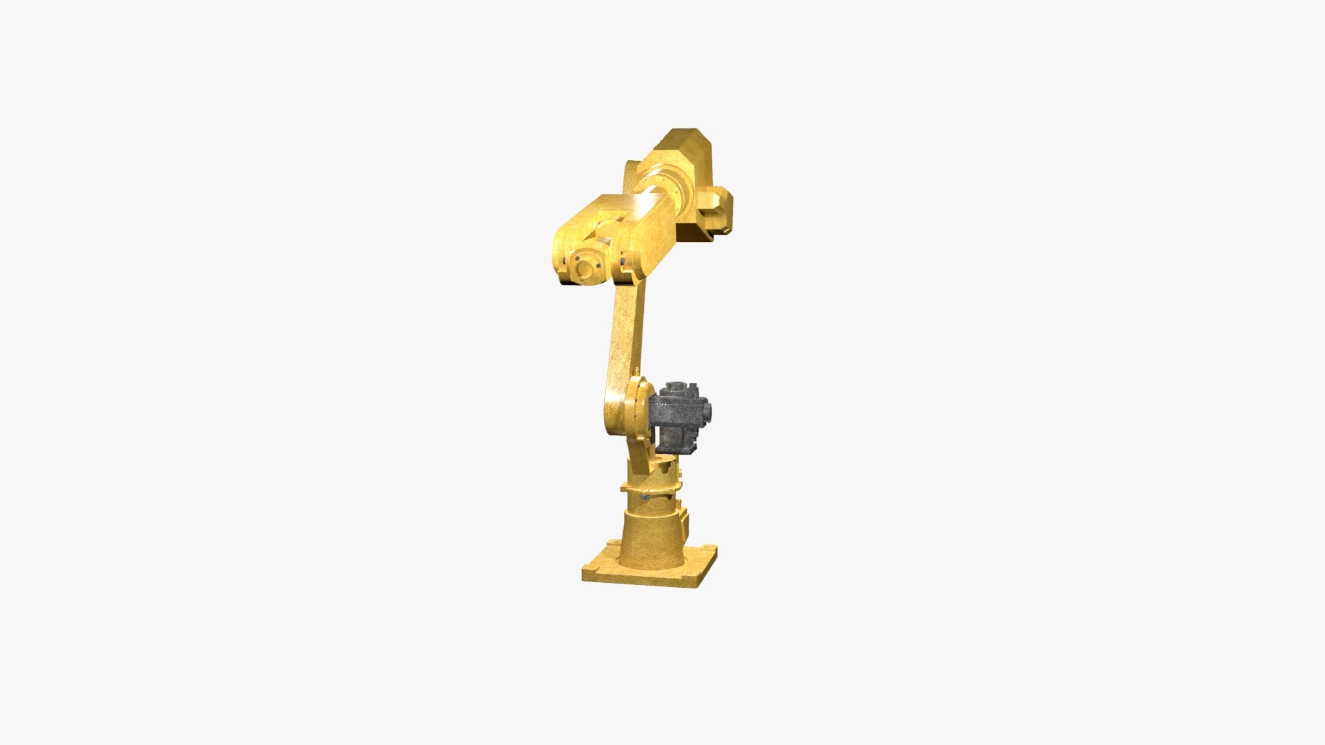 3D model Gold mechanical industrial robotic arm - TurboSquid 1741975