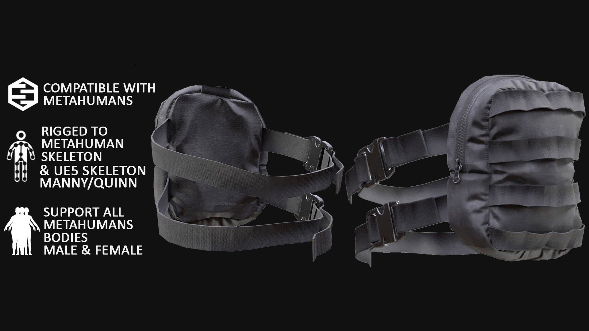 Military Bag 5 - All MH Bodies UE5 Skeletons - Rigged 3D Model ...