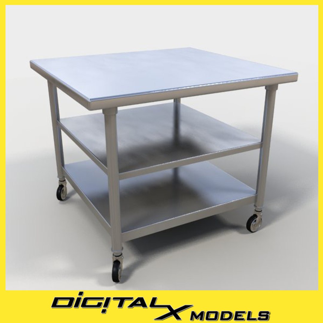 3d Model Commercial Food Prep Table