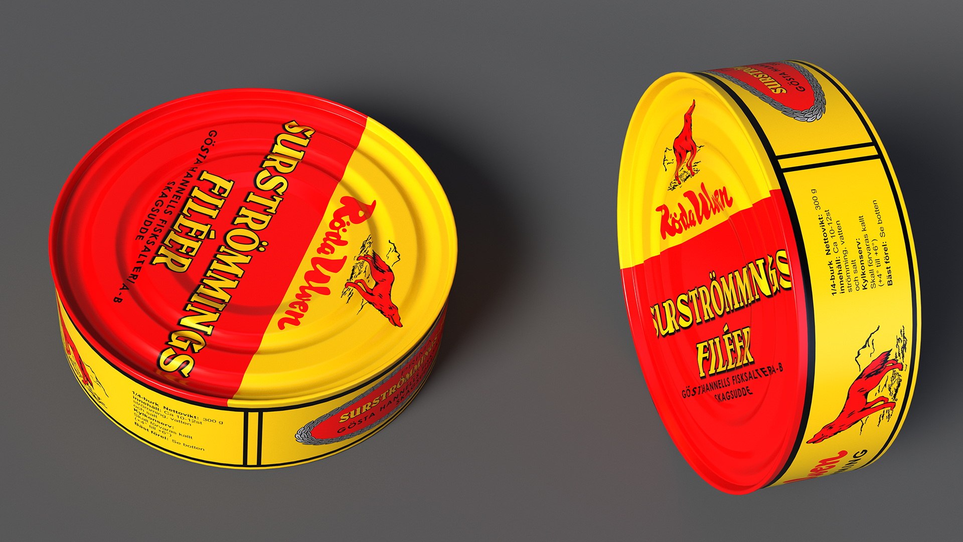 Canned Fish Surstromming 300g 3D Model - TurboSquid 2145654