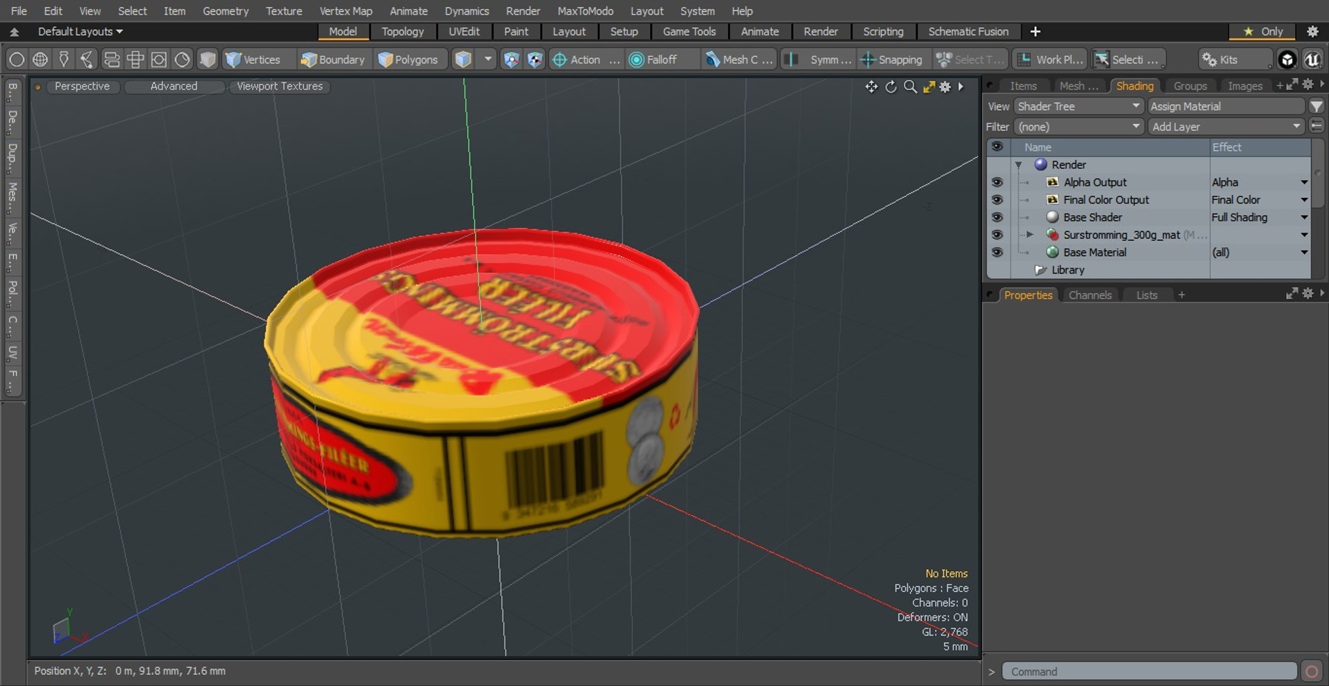Canned Fish Surstromming 300g 3D Model - TurboSquid 2145654