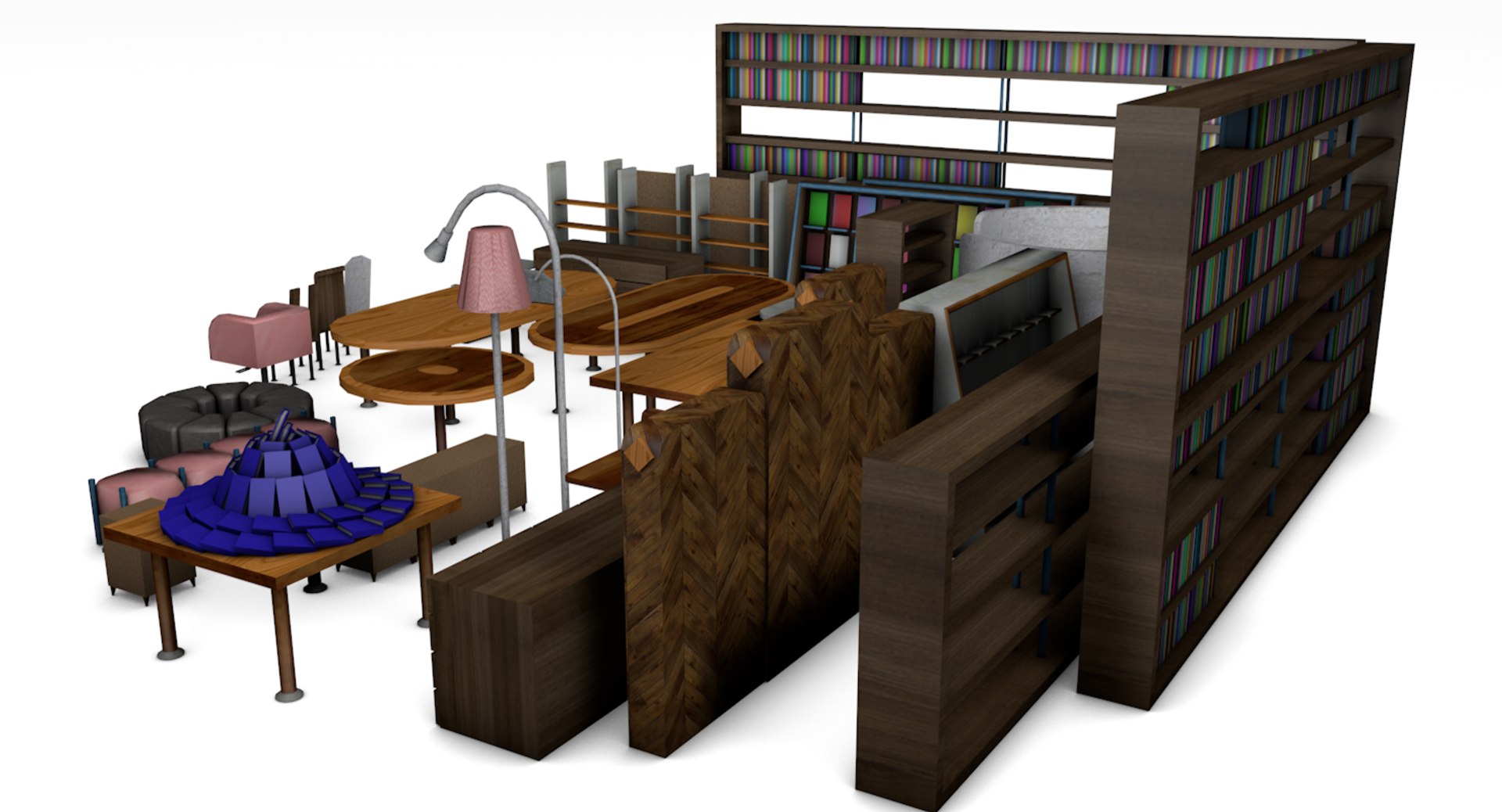 Low-poly Library Games C4d