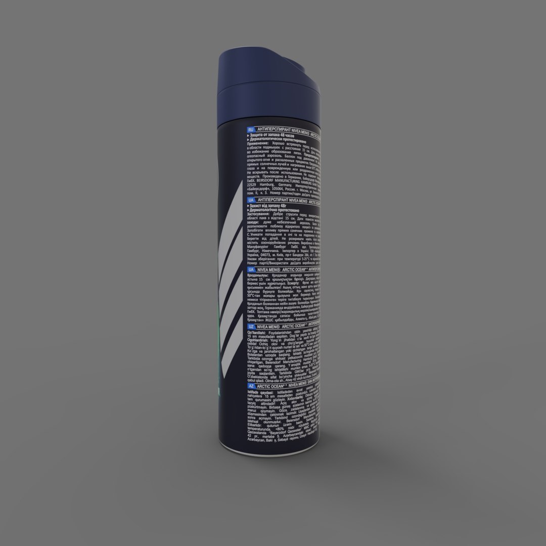 3D Deodorant Nivea MEN Arctic Ocean Antiperspirant 150ml - TurboSquid ...