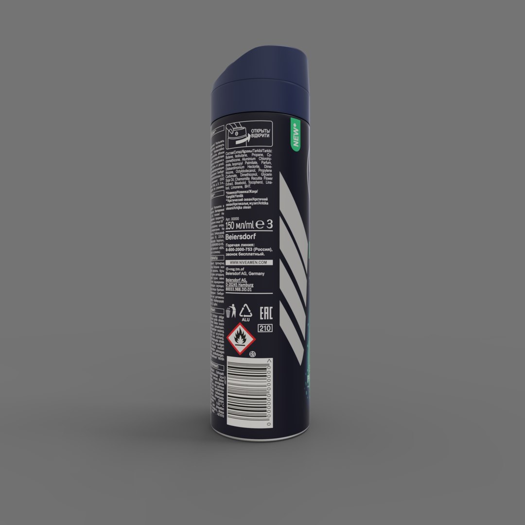 3D Deodorant Nivea MEN Arctic Ocean Antiperspirant 150ml - TurboSquid ...