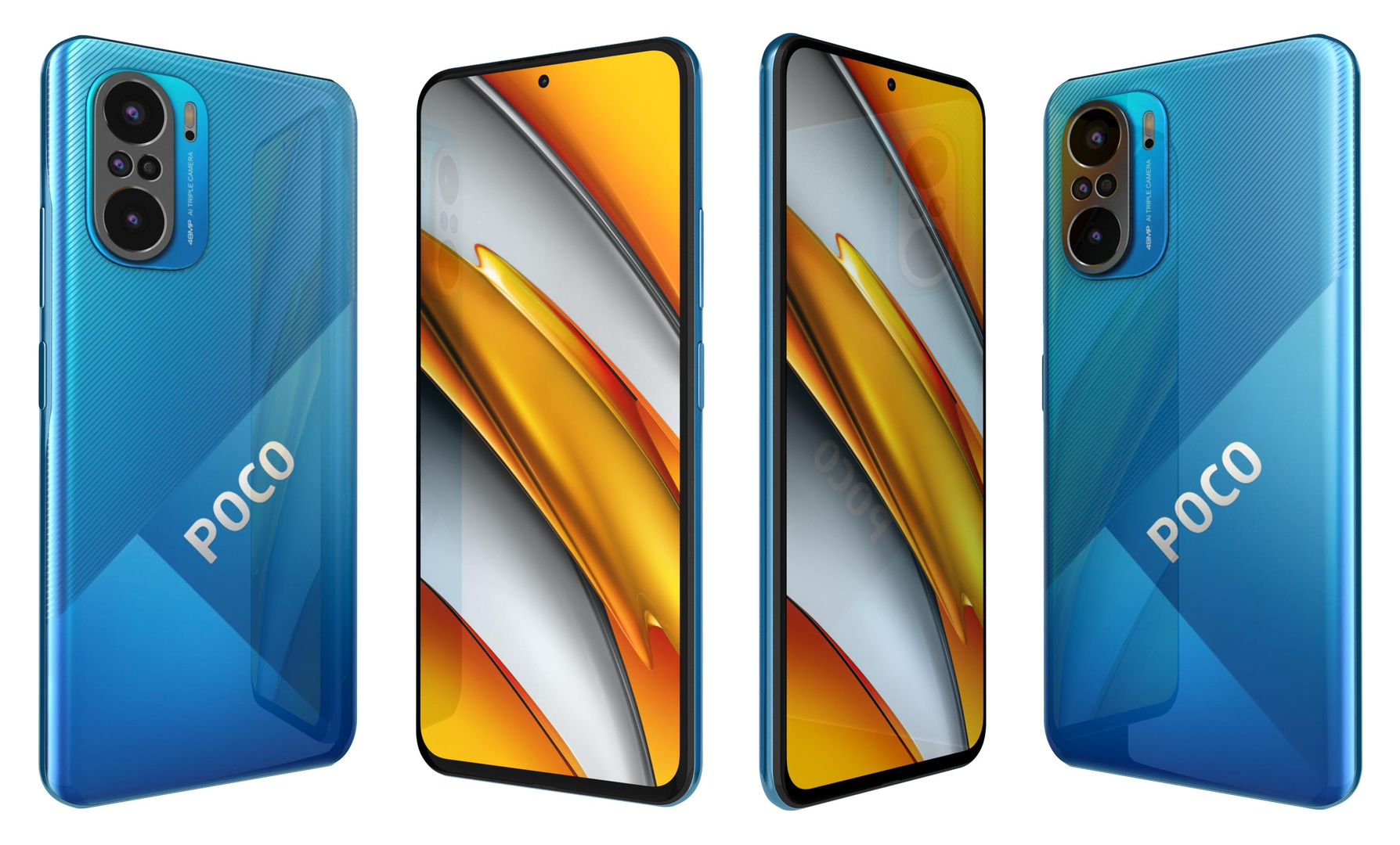 3D Xiaomi Poco F3 All Colors - TurboSquid 1721659