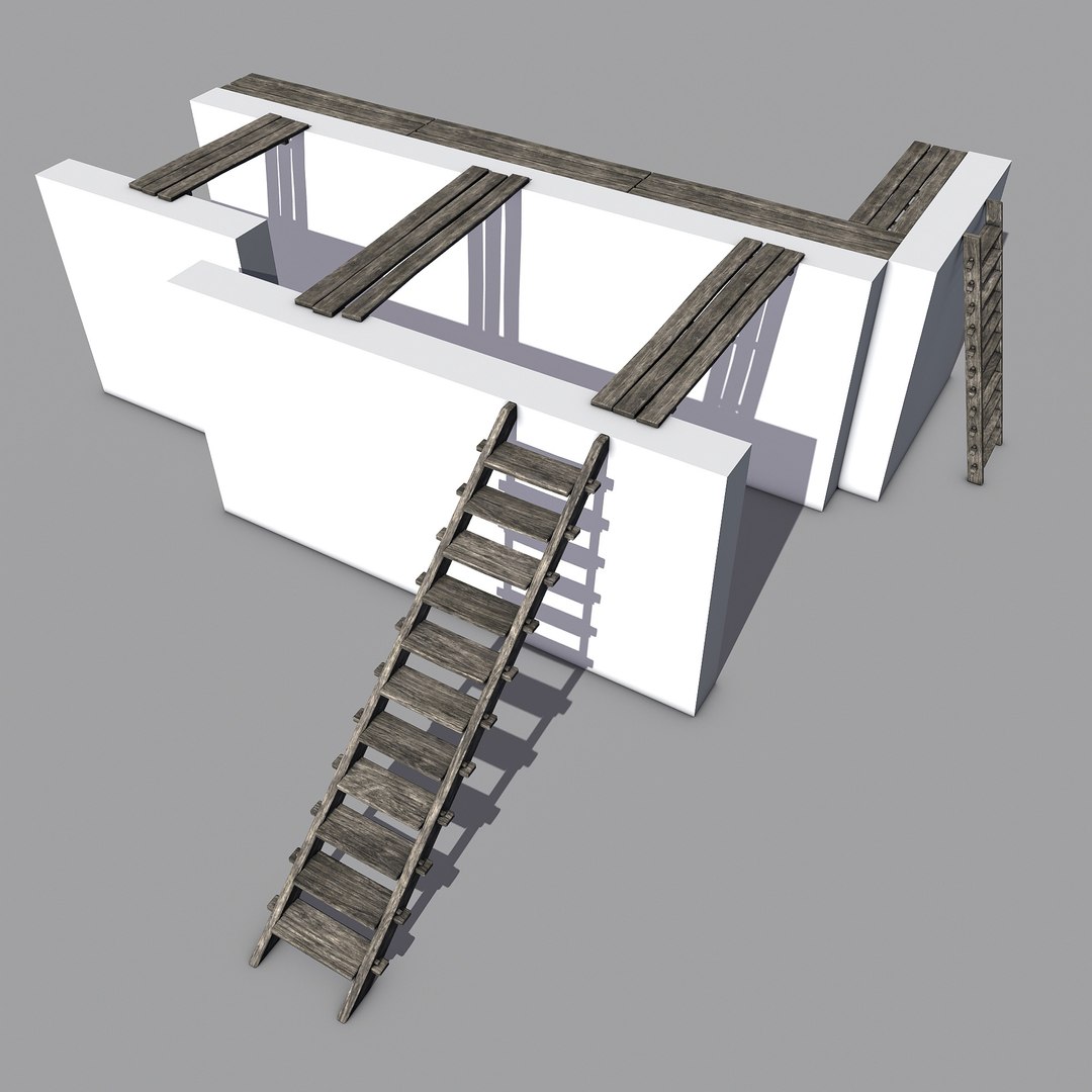 3d Blend Walkways Steps Ladders Wood