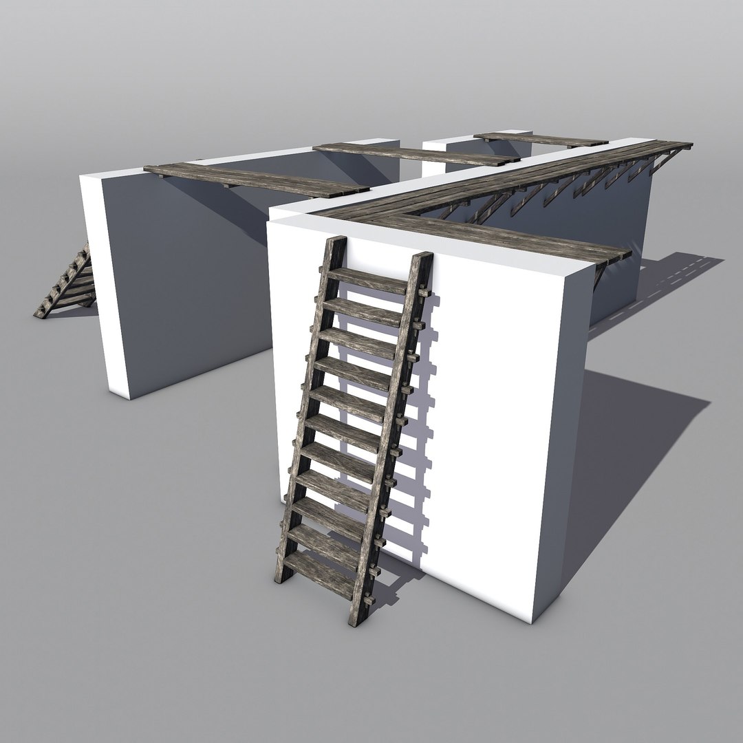3d Blend Walkways Steps Ladders Wood