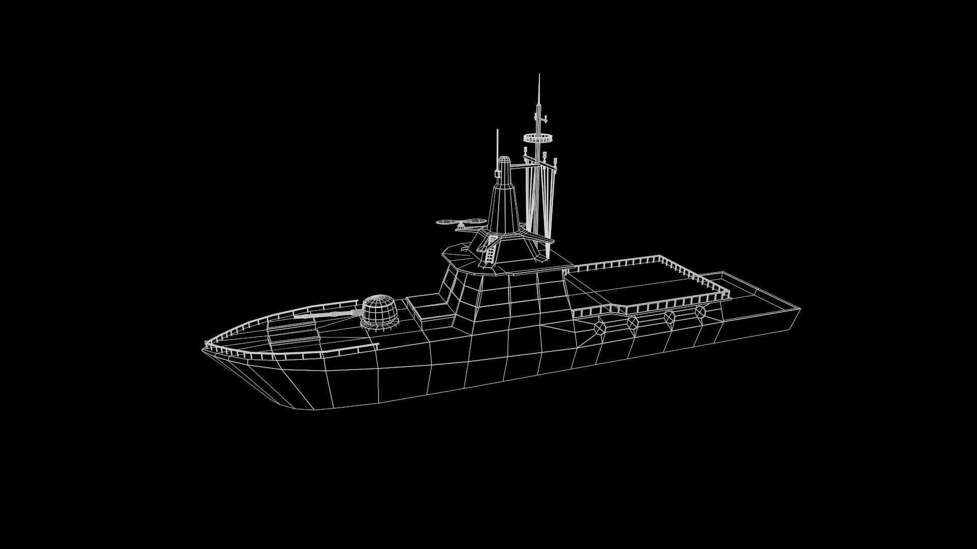 3D MILITARY ROCKET BOAT With PBR Material Model - TurboSquid 2301125