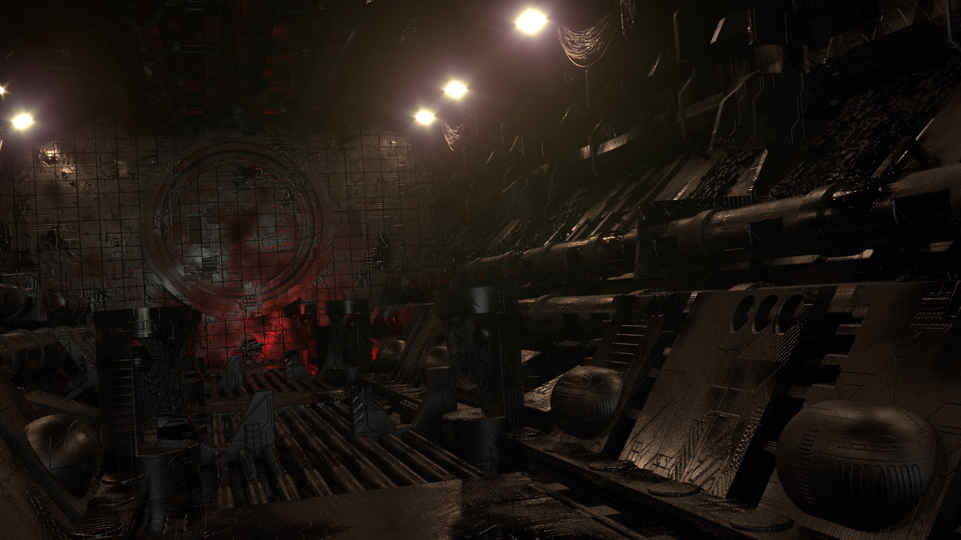 Daytime Sci-Fi Futuristic Cyberpunk Corridor Model - TurboSquid 1956600