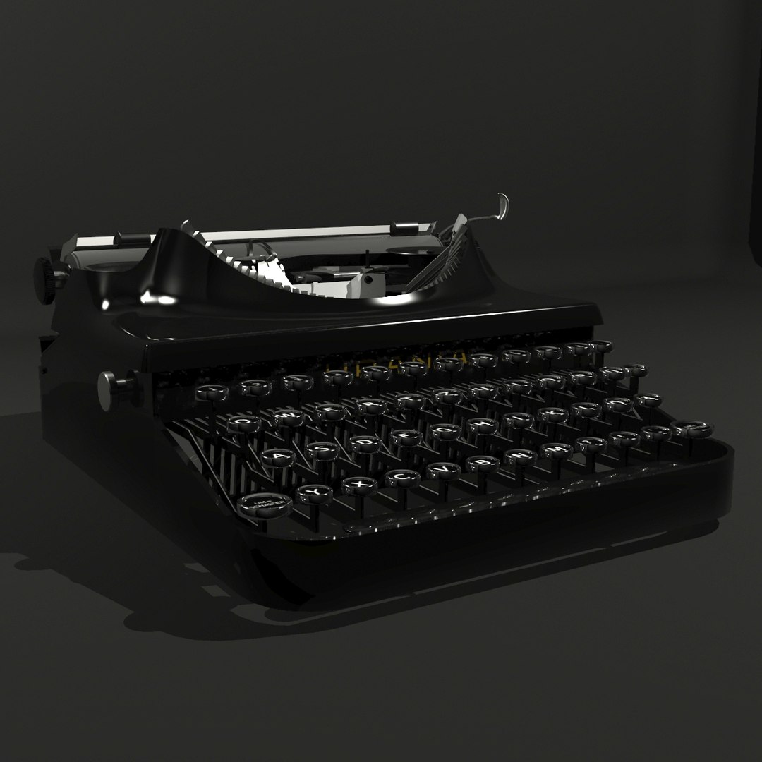3d vintage typewriter