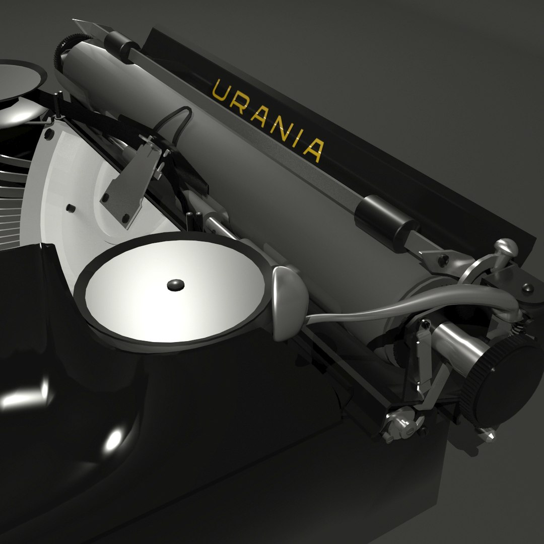 3d vintage typewriter