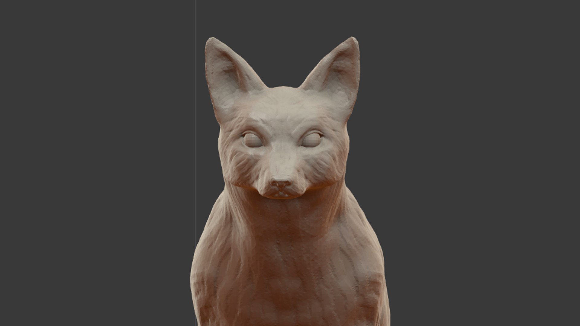 3D Sculpture Fox Model - TurboSquid 1161015