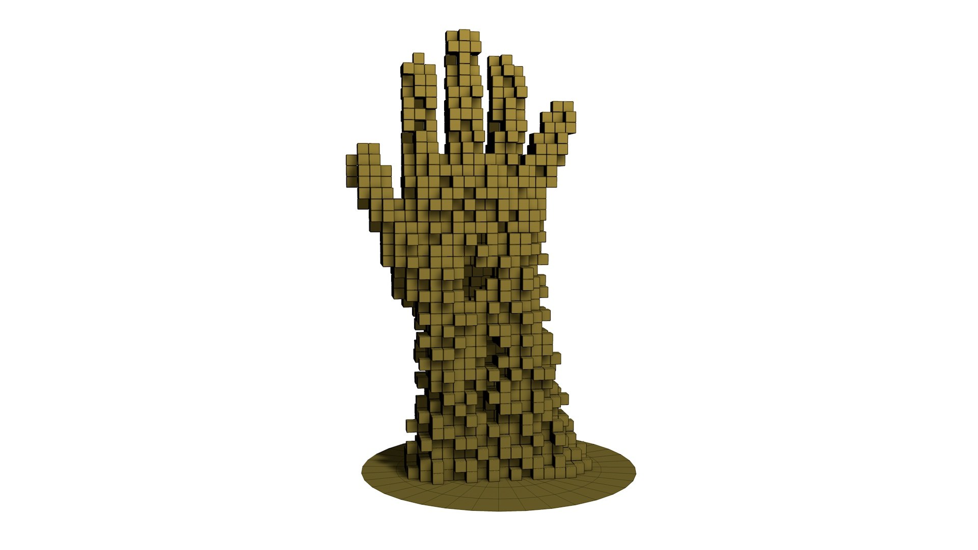 Voxel Sculpture Hand 3D Model - TurboSquid 1728942