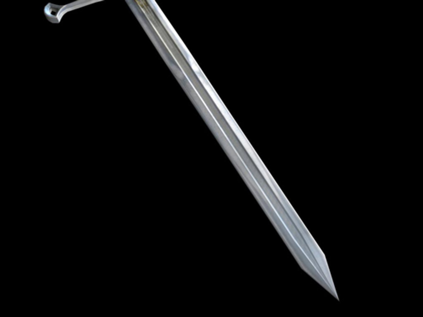 3d ready medieval long sword