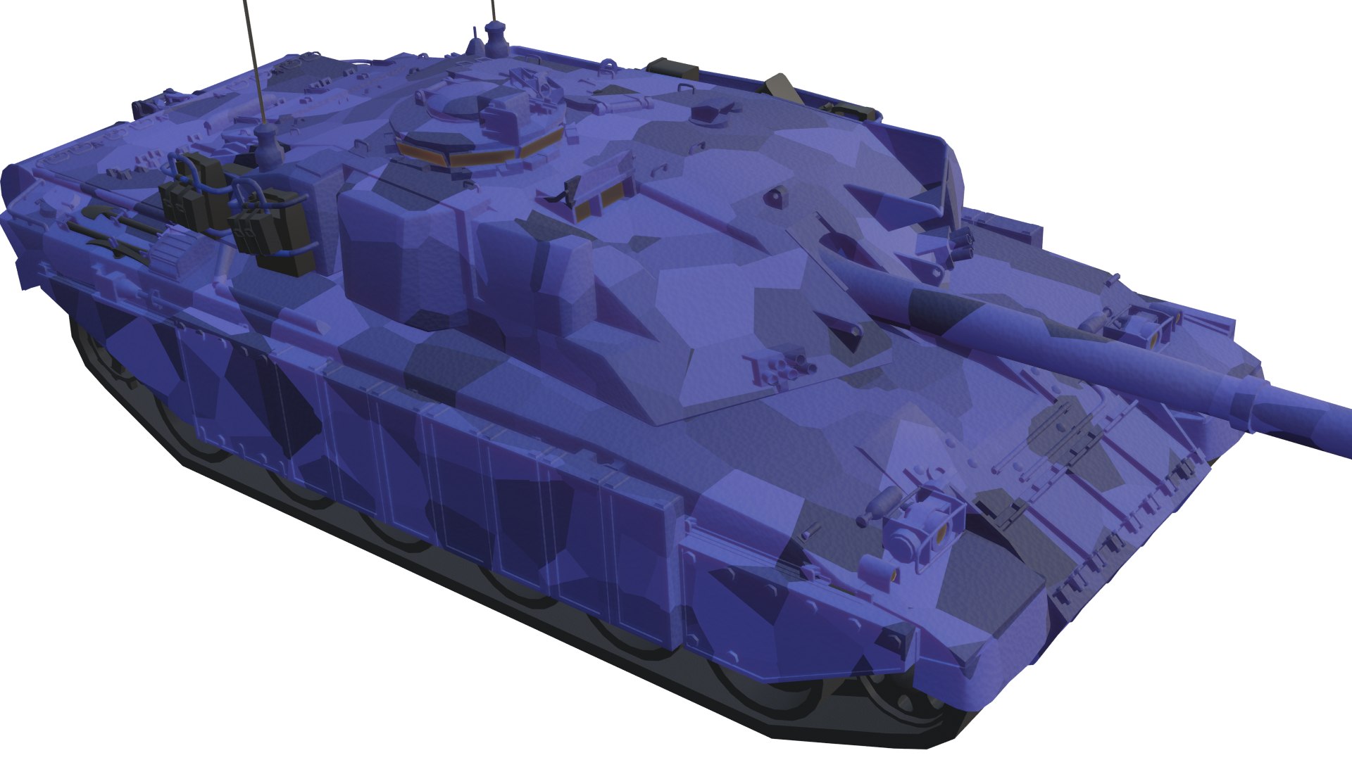 3D Tank Blue Model - TurboSquid 1851713