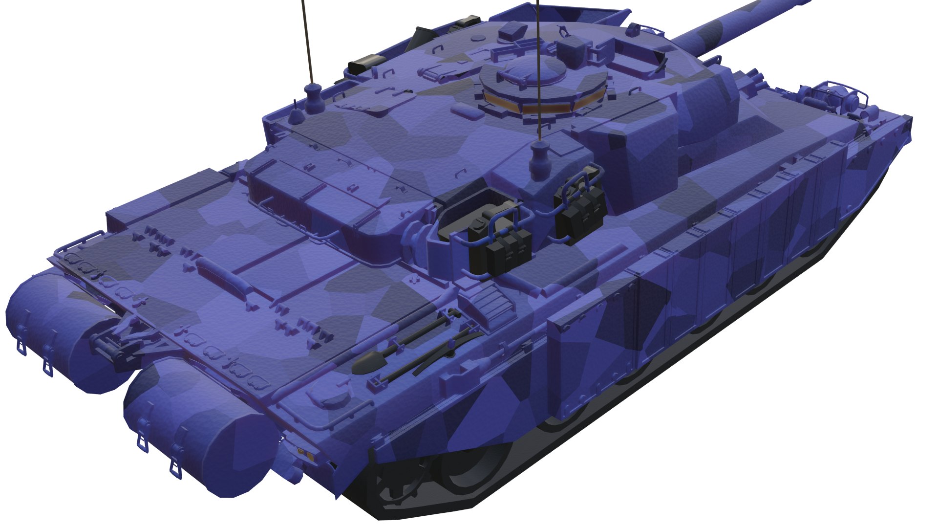 3D Tank Blue Model - TurboSquid 1851713