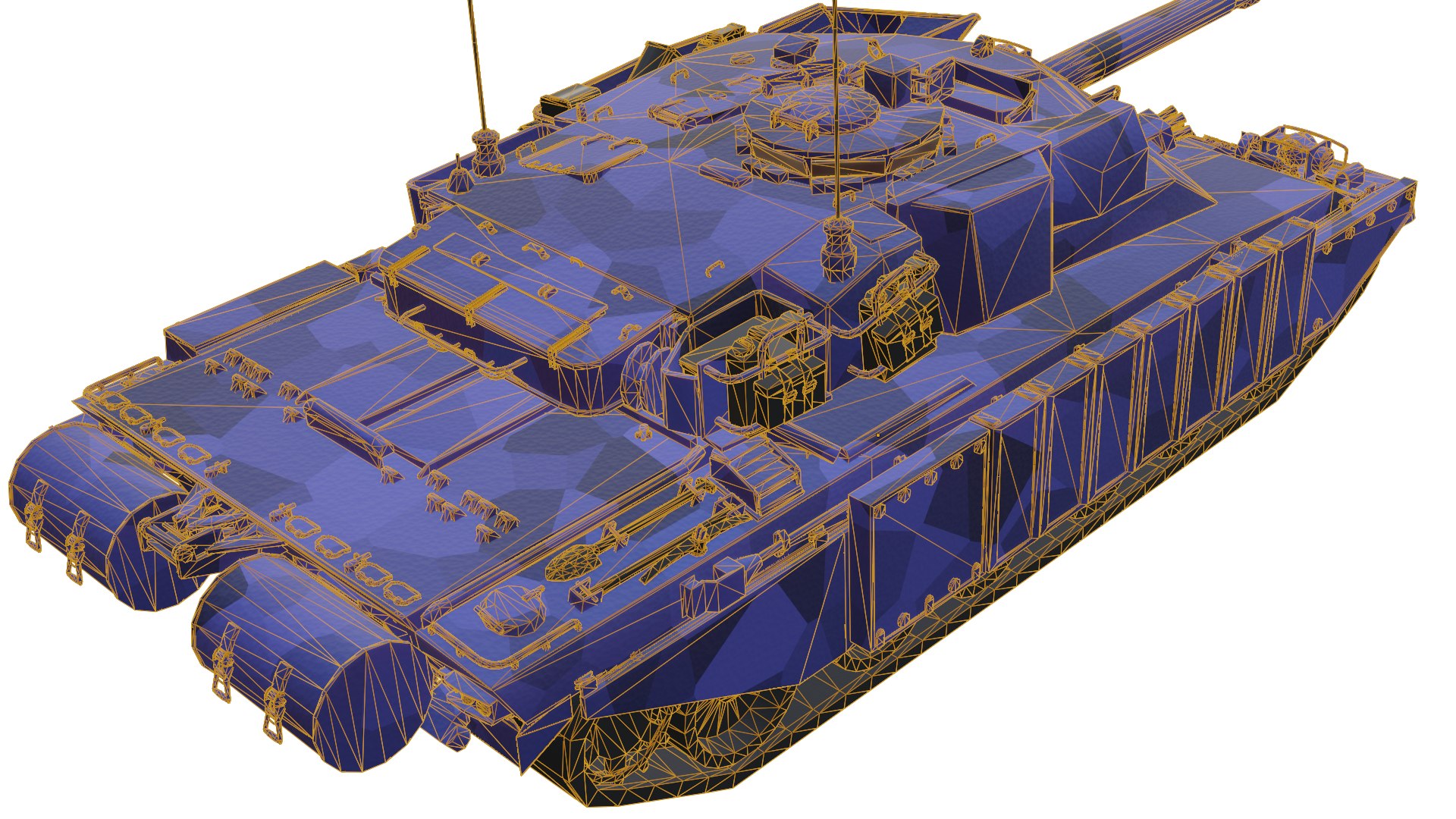 3D Tank Blue Model - TurboSquid 1851713