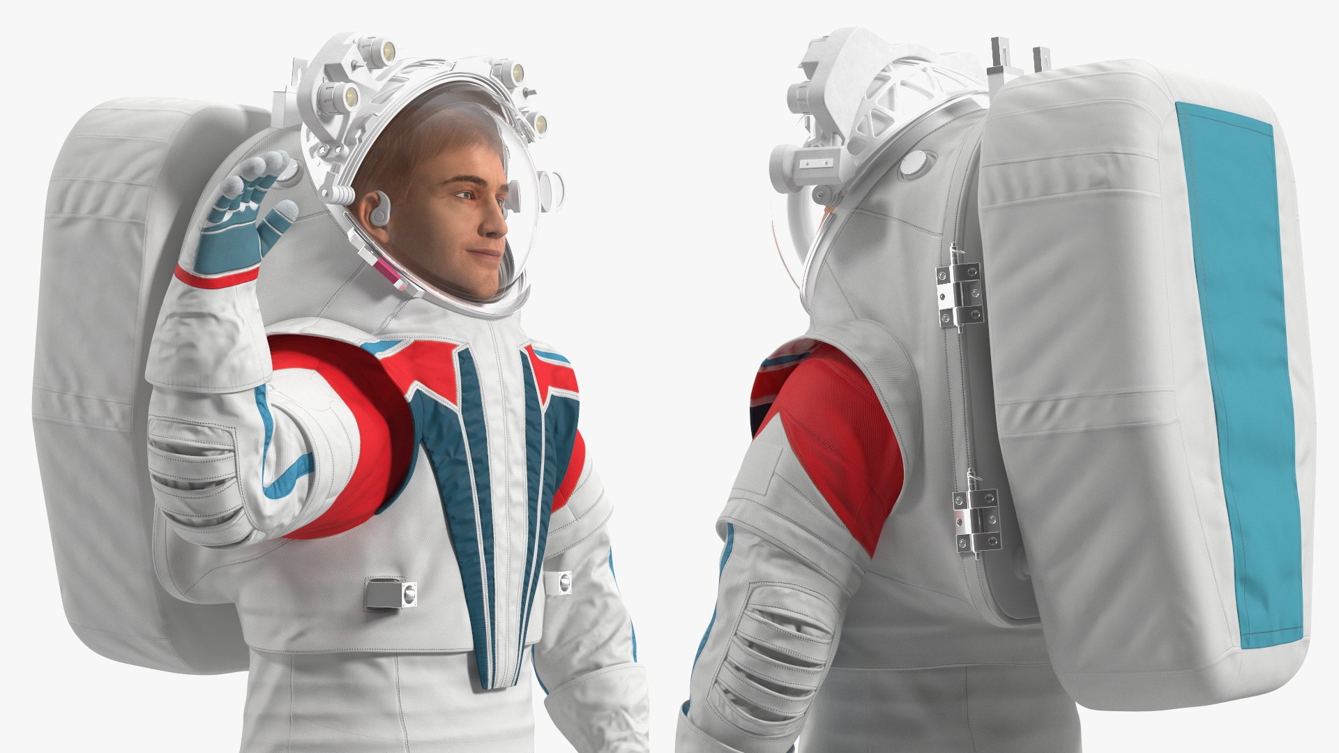 3D Modern Spacesuit On Astronaut Waving Pose Fur - TurboSquid 2112967