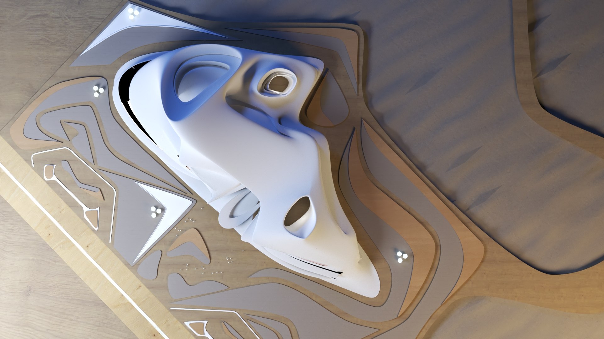 Organic Bullding 3D Model - TurboSquid 2351253