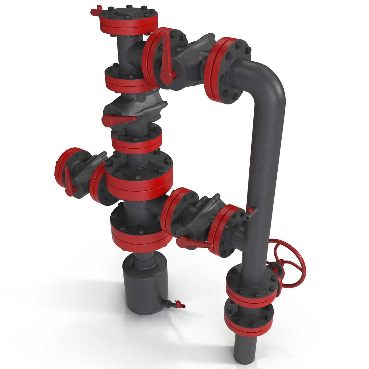 3d model oil wellhead valve