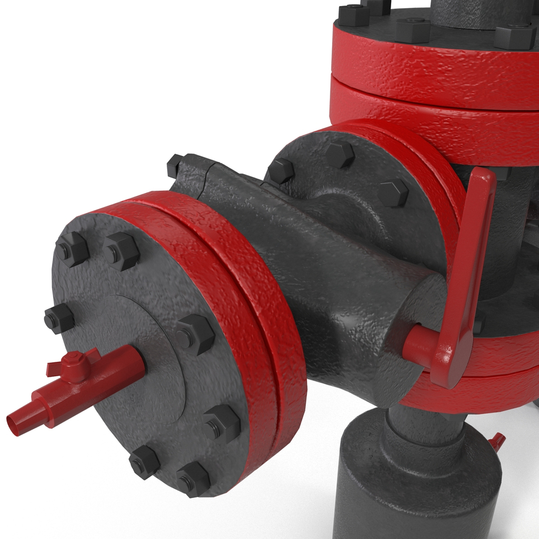 3d model oil wellhead valve