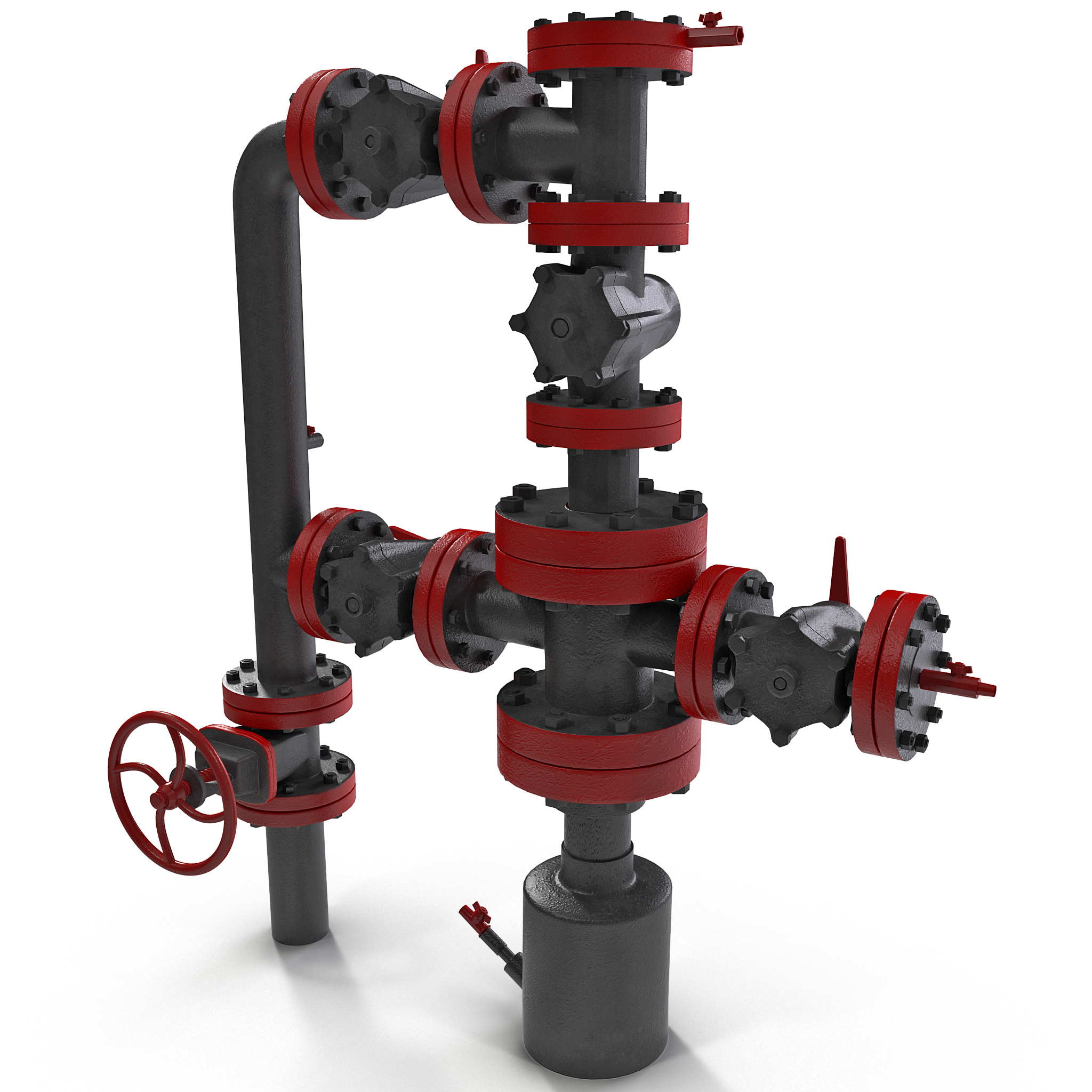 3d model oil wellhead valve