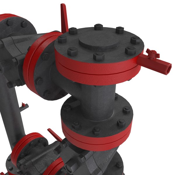 3d model oil wellhead valve