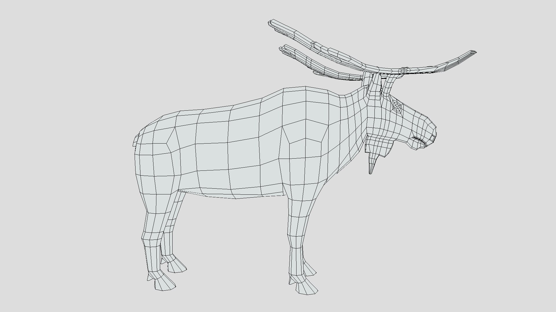 Low Poly Caretoon Moose 3D Model - TurboSquid 1853129