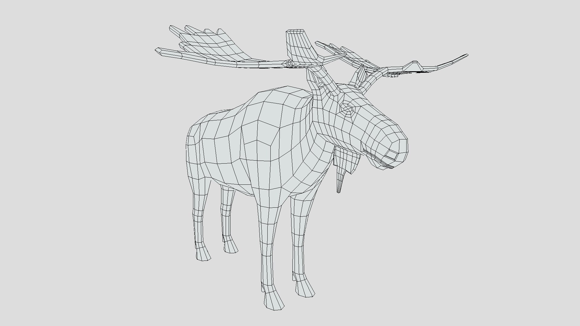 Low Poly Caretoon Moose 3D Model - TurboSquid 1853129