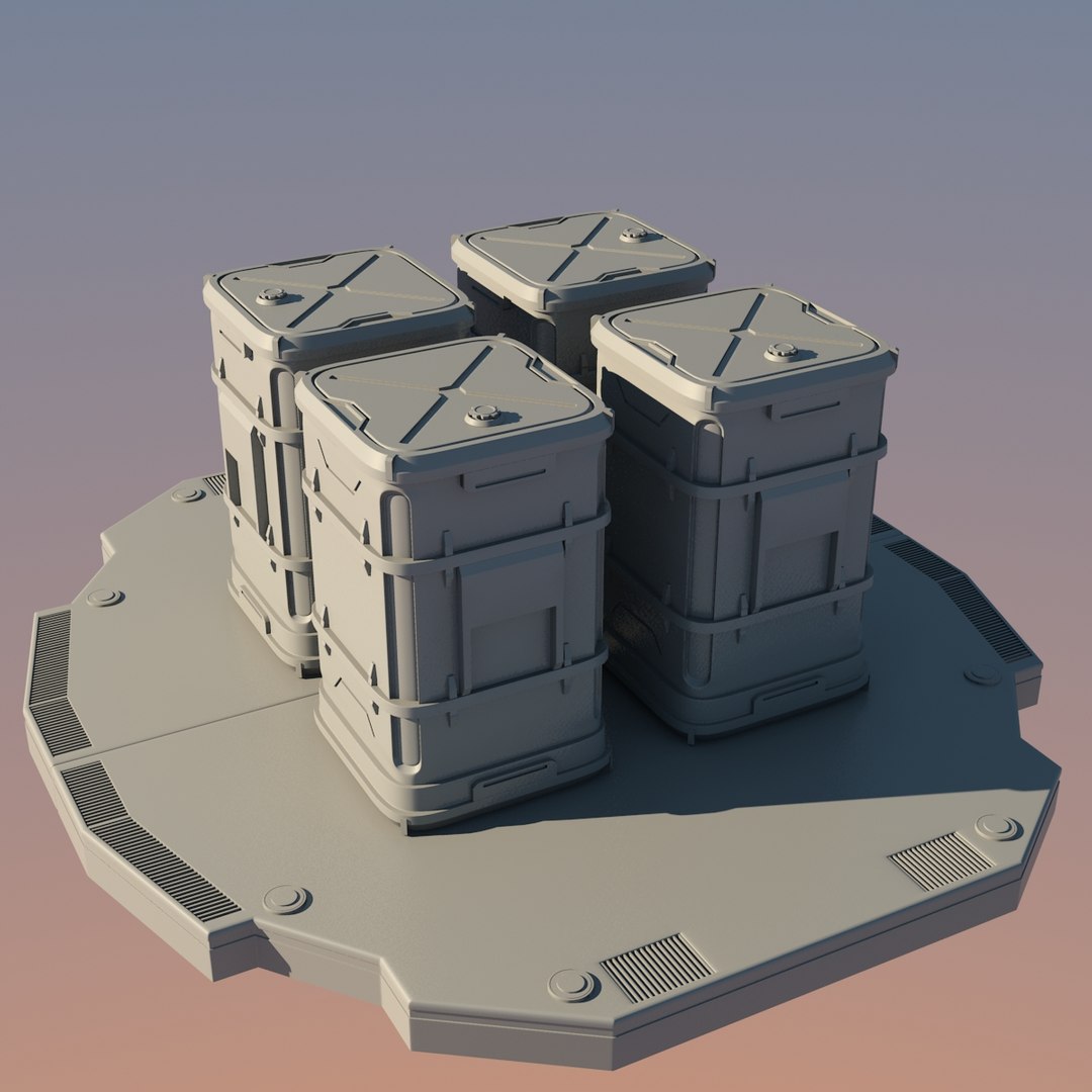 3d Futuristic Containers